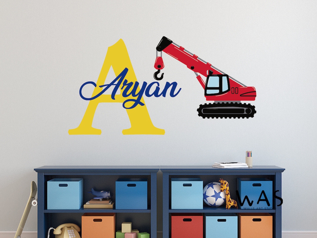 Telescopic Crane Wall Stickers, Personlized Monogram Wall Stickers ...