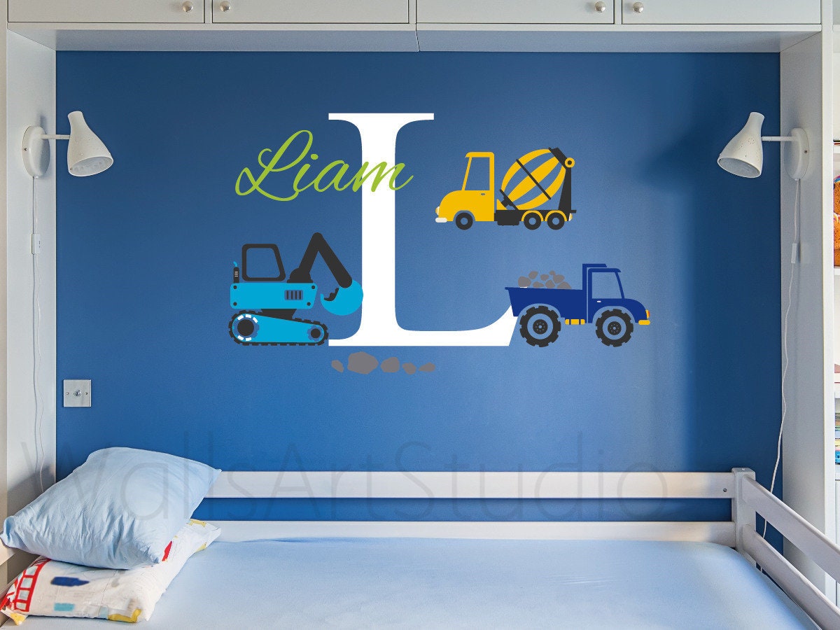 Trucks Digger Decalconstruction Trucks Decals excavator - Etsy