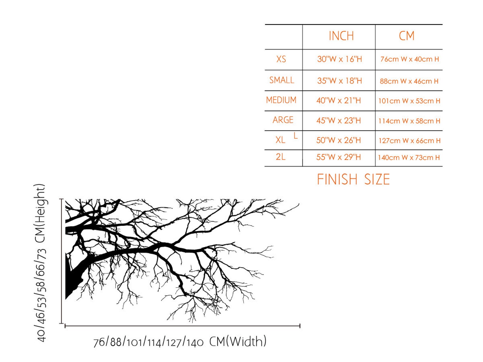 Tree Top Branches Wall Decal Vinyl Sticker Black Tree Wall Decal Black ...