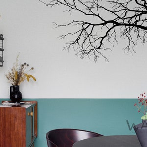 Tree Top Branches Wall Decal Vinyl Sticker Black Tree Wall Decal Black ...