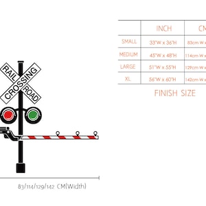 Railroad Train Crossing Lights Wall Decal - Children Kids Nursery Wall ...