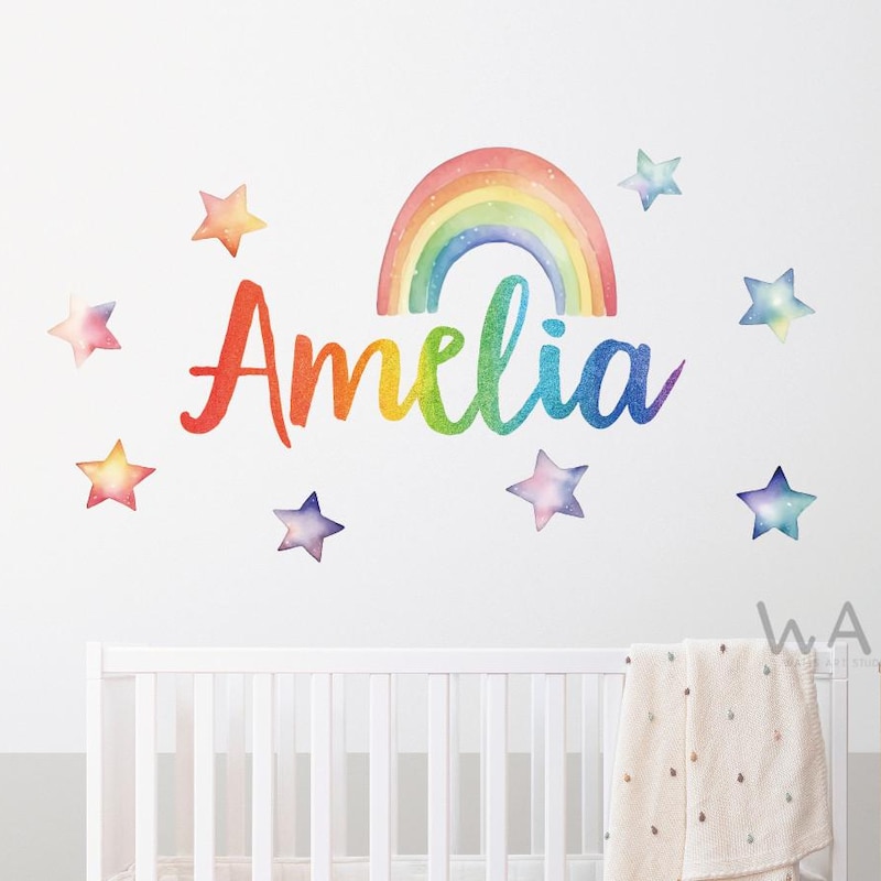 Rainbow Wall Decal - Etsy