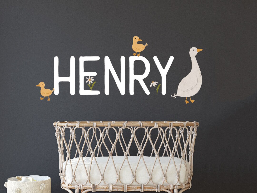 Custom Kids Name With Farm Chicken Hen Farmhouse Chicks Wall Decals ...