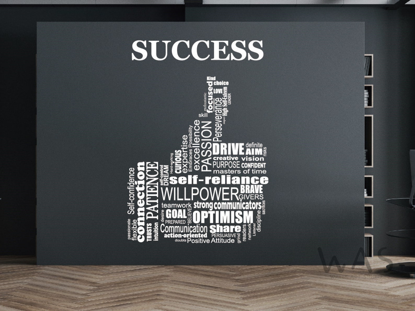 Office Wall Decal Motivational Wall Sticker Success | Etsy