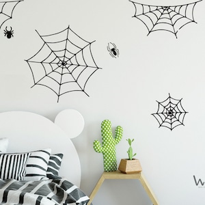 Spider With Web Wall Decals, Spider on the Web Wall Sticker Decal Art ...