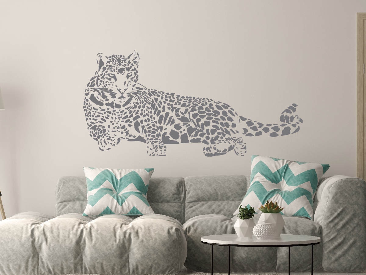 Cheetah Vinyl Wall Decal, Leopard Wall Decal, Home Wall Decor - Etsy