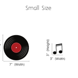 Music Record Disk Wall Decals, Vinyl Music Party Records for Retro ...