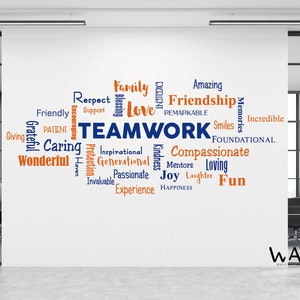 Teamwork Wall Art, Office Wall Decor, Office All, Teamwork Inspiration ...