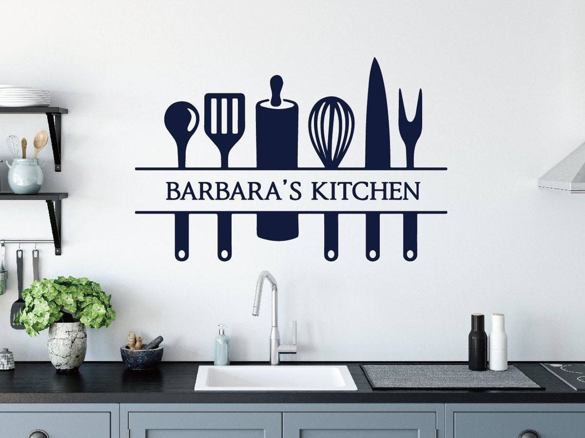 Personalized Name Kitchen Wall Decalkitchen Wall - Etsy