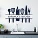 Personalized Name Kitchen Wall Decal,kitchen Wall Decals,custom Name ...