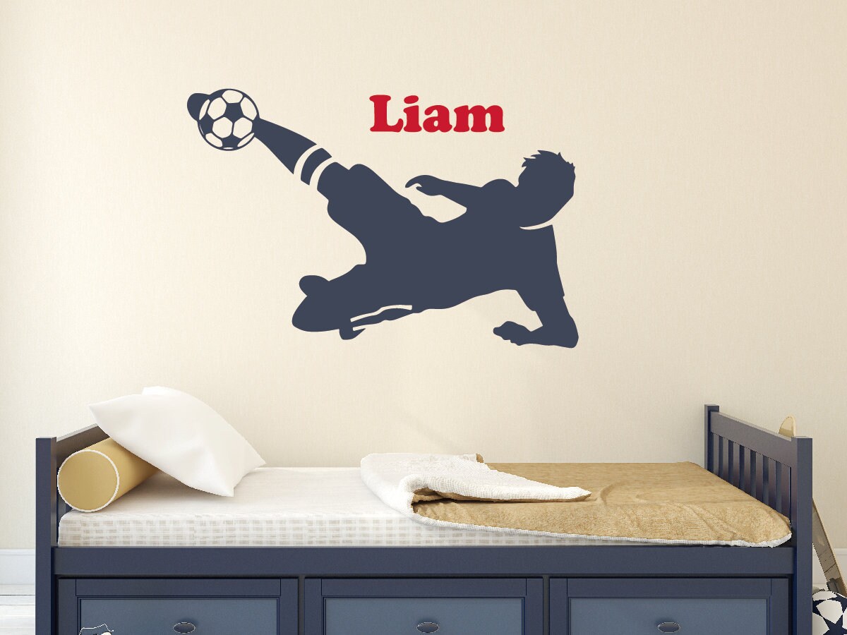 Personalized Name Football Player Decal-Football Player Wall | Etsy