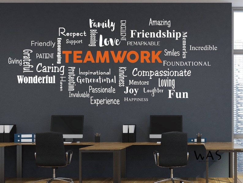 Teamwork Wall Art, Office Wall Decor, Office All, Teamwork Inspiration ...