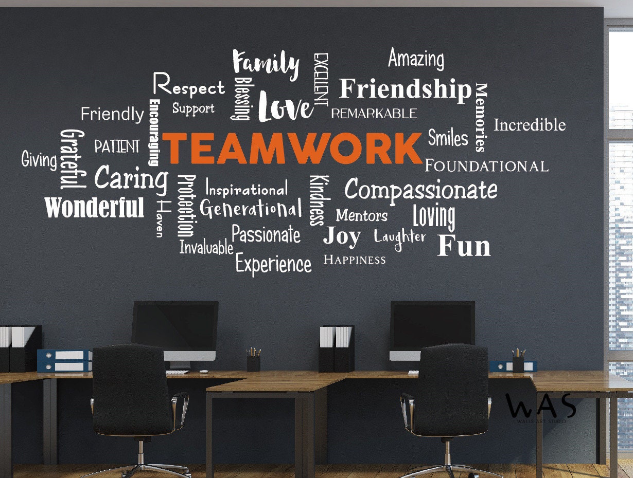 Teamwork Wall Art, Office Wall Decor, Office All, Teamwork Inspiration ...