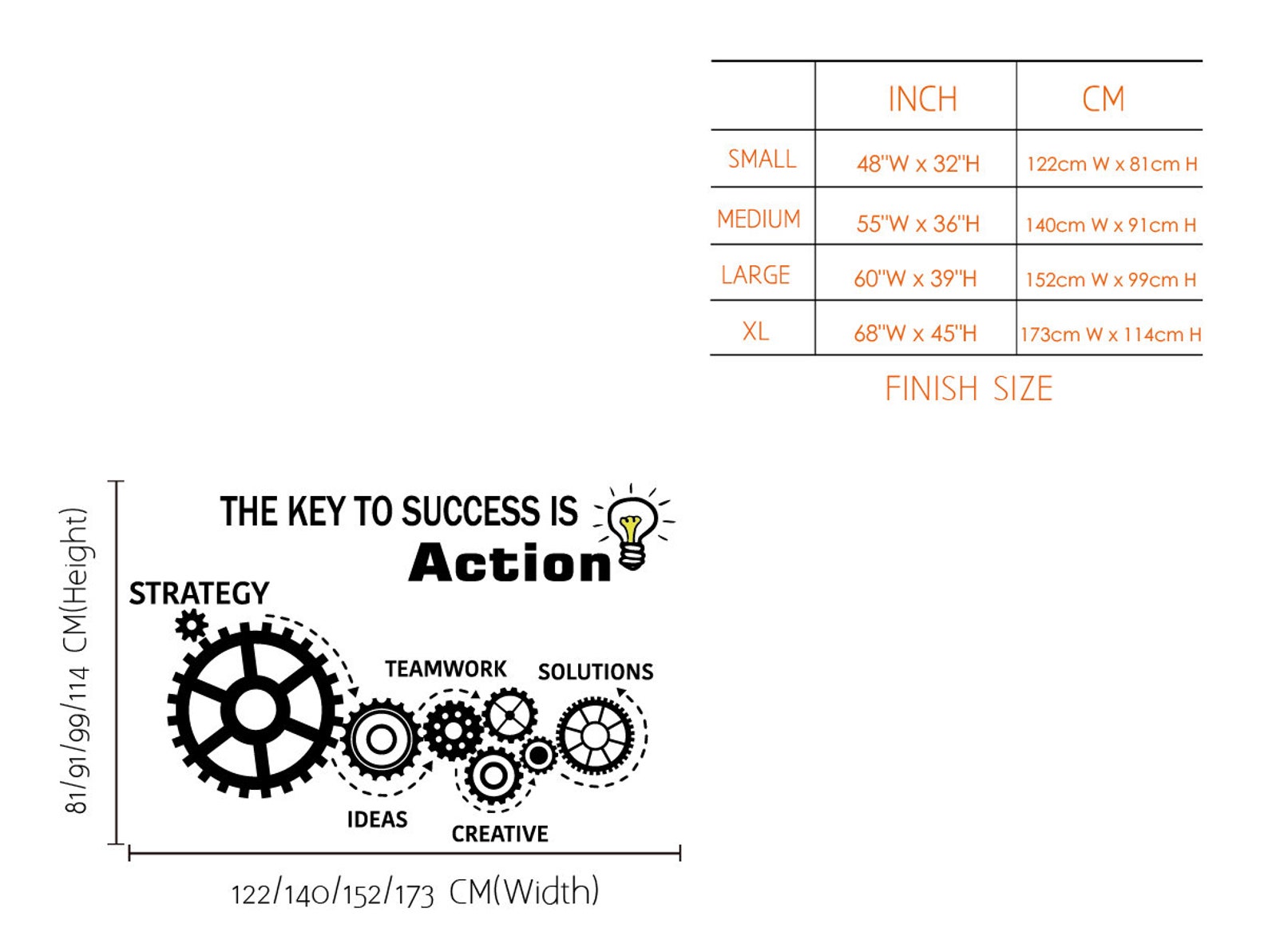 Teamwork Gears Vinyl Wall Decal Office Space Decor Interior - Etsy