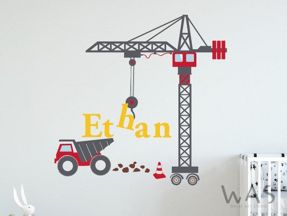 Crawler Crane Truck Stickerpersonalized Construction Truck - Etsy
