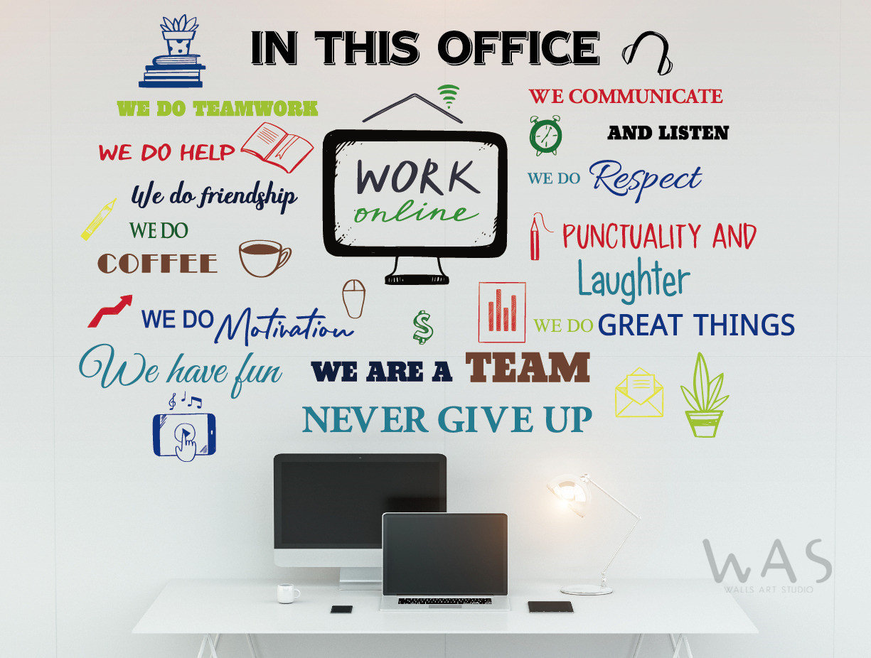 In This Office Inspirational Wall Decals Office Wall Decor - Etsy