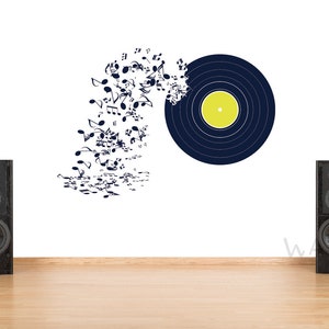 Record Musical Decor Recording Music Studio Wall Vinyl Decal Art ...