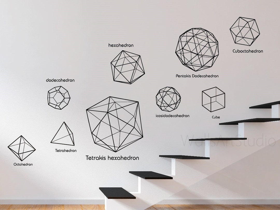 Geomatric Style Wall Sticker , Office Wall Art ,geometric Patterns Wall ...