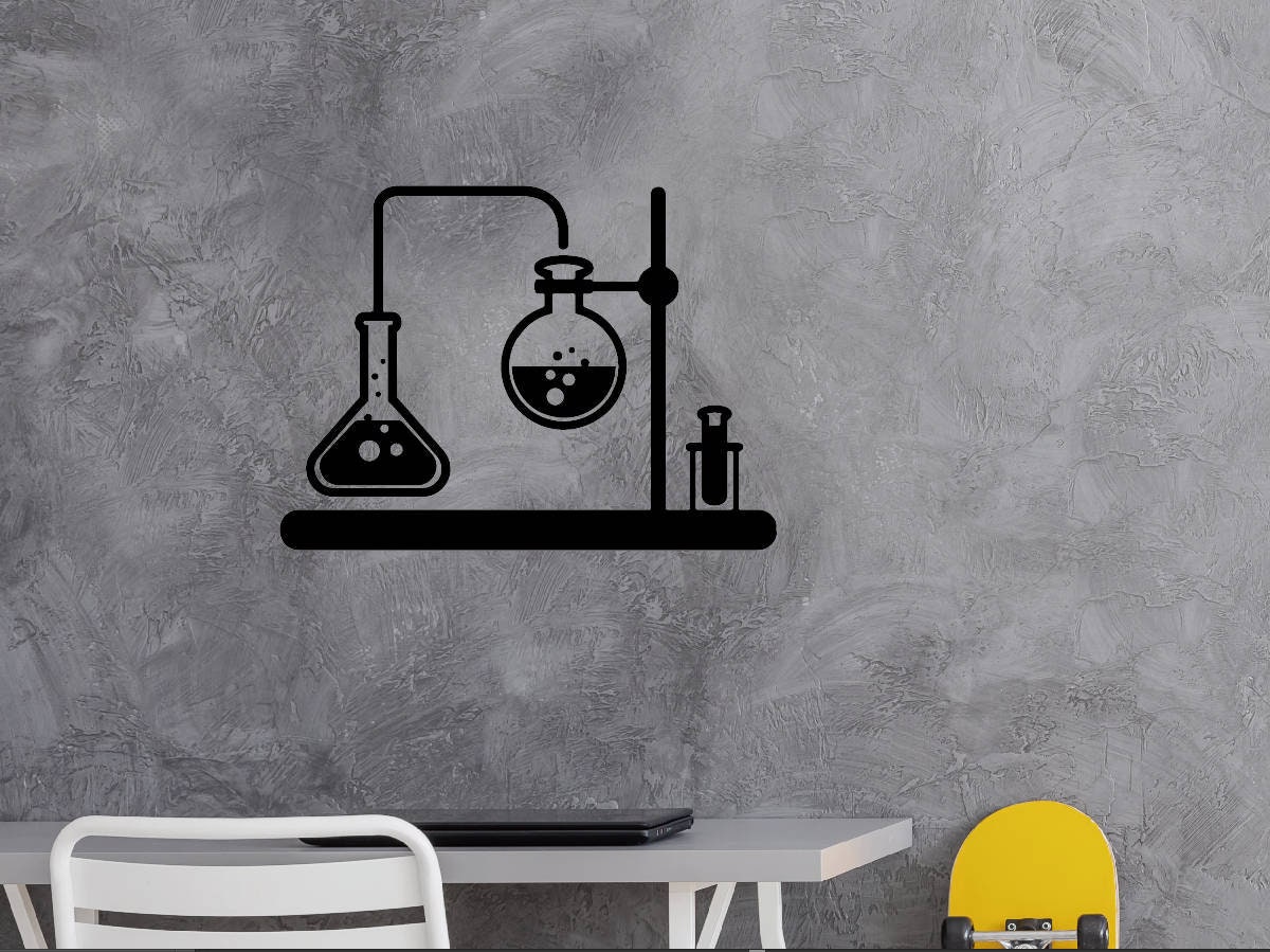 Chemical Experiment School Wall Decal Science Students Vinyl - Etsy