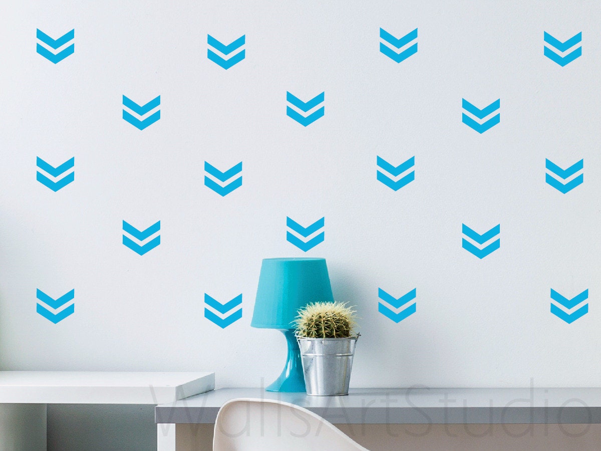 Arrow Pattern Wall Decals Girls Bedroom Wall Decor | Etsy