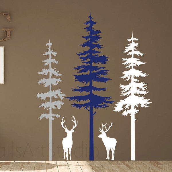 Pine Tree Wall Decal - Etsy