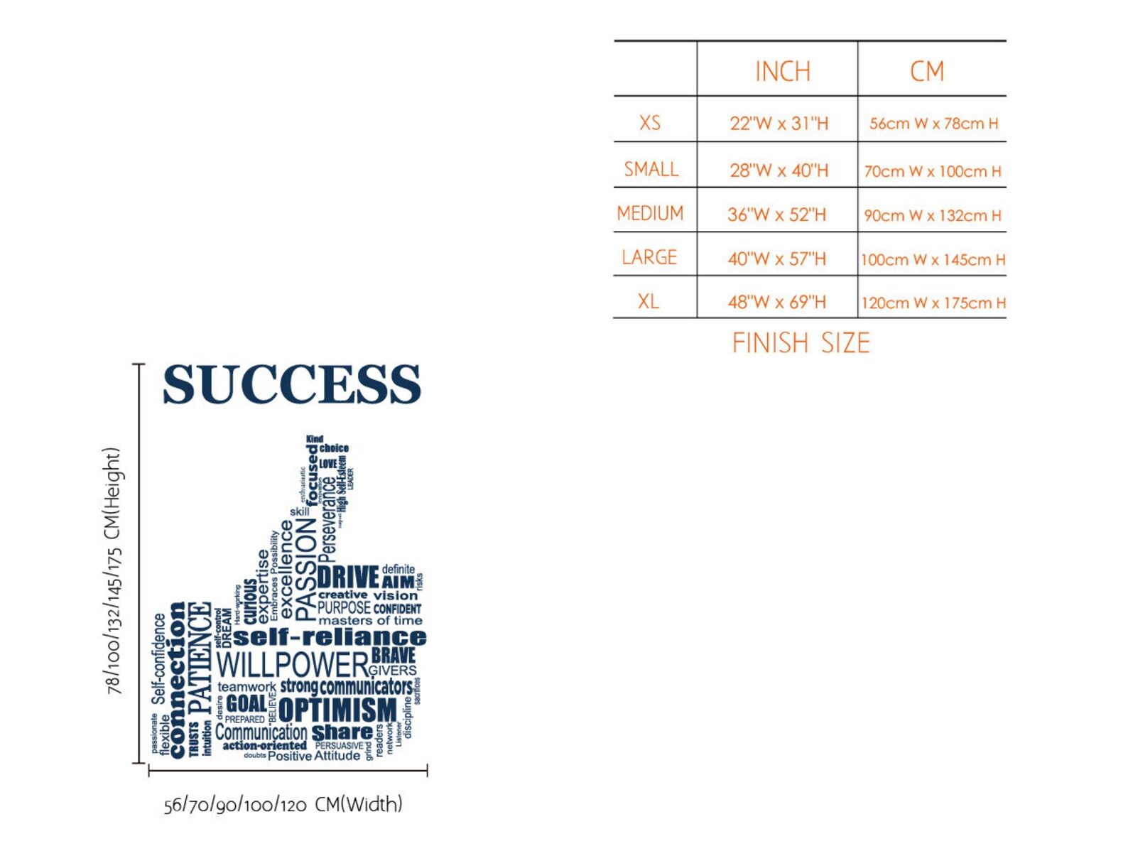 Office Wall Decal Motivational Wall Sticker Success - Etsy