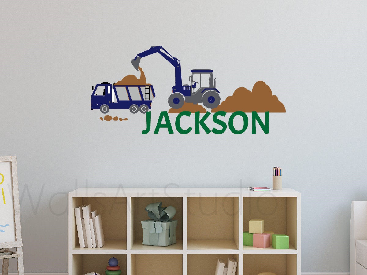 Garbage Decal Construction Trucks Decals excavator Mixer - Etsy