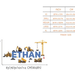 Personalized Name With Construction Trucks Wall Decals, Custom ...