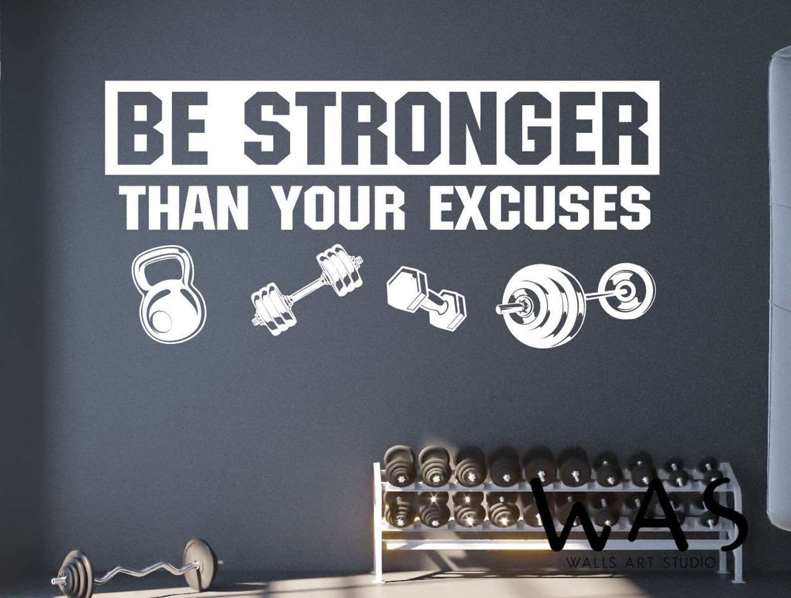 Be Stronger Than Your Excuses Sticker Gym Wall Decal Exercise - Etsy