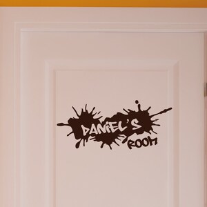 Personalized Name Room Sign, Kids Room Name Sticker, Customer Name Door ...