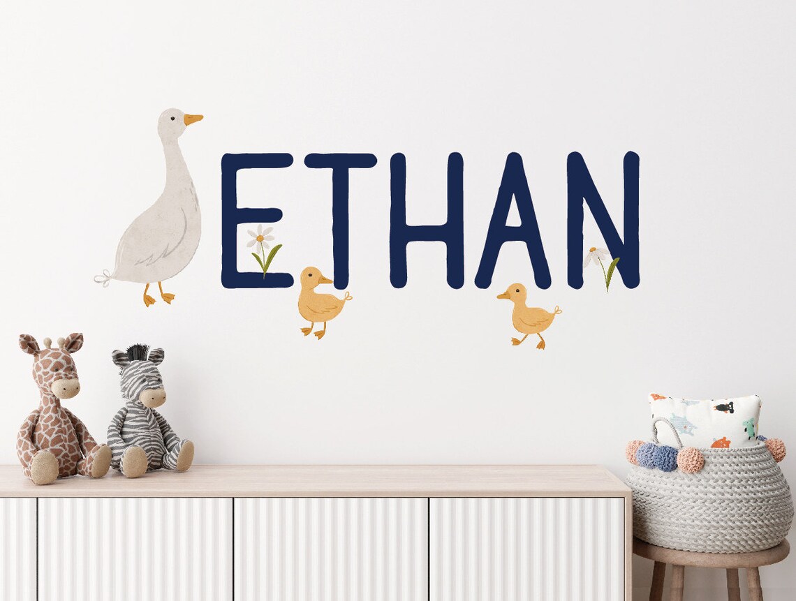 Custom Kids Name With Farm Chicken Hen Farmhouse Chicks Wall Decals ...