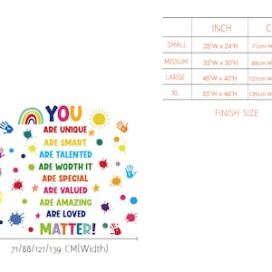 Colorful Inspirational Phrases Sticker Motivational Lettering You Are ...