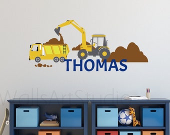 Trucks Decal Construction Trucks Decals excavator Mixer | Etsy