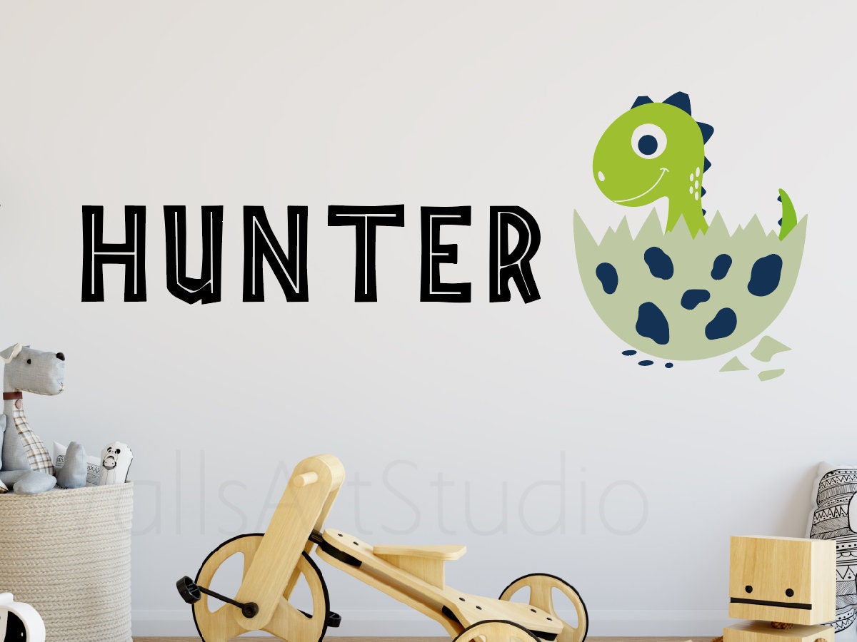 Dinosaur Baby Decals Personalized Name Dino Wall Stickers - Etsy