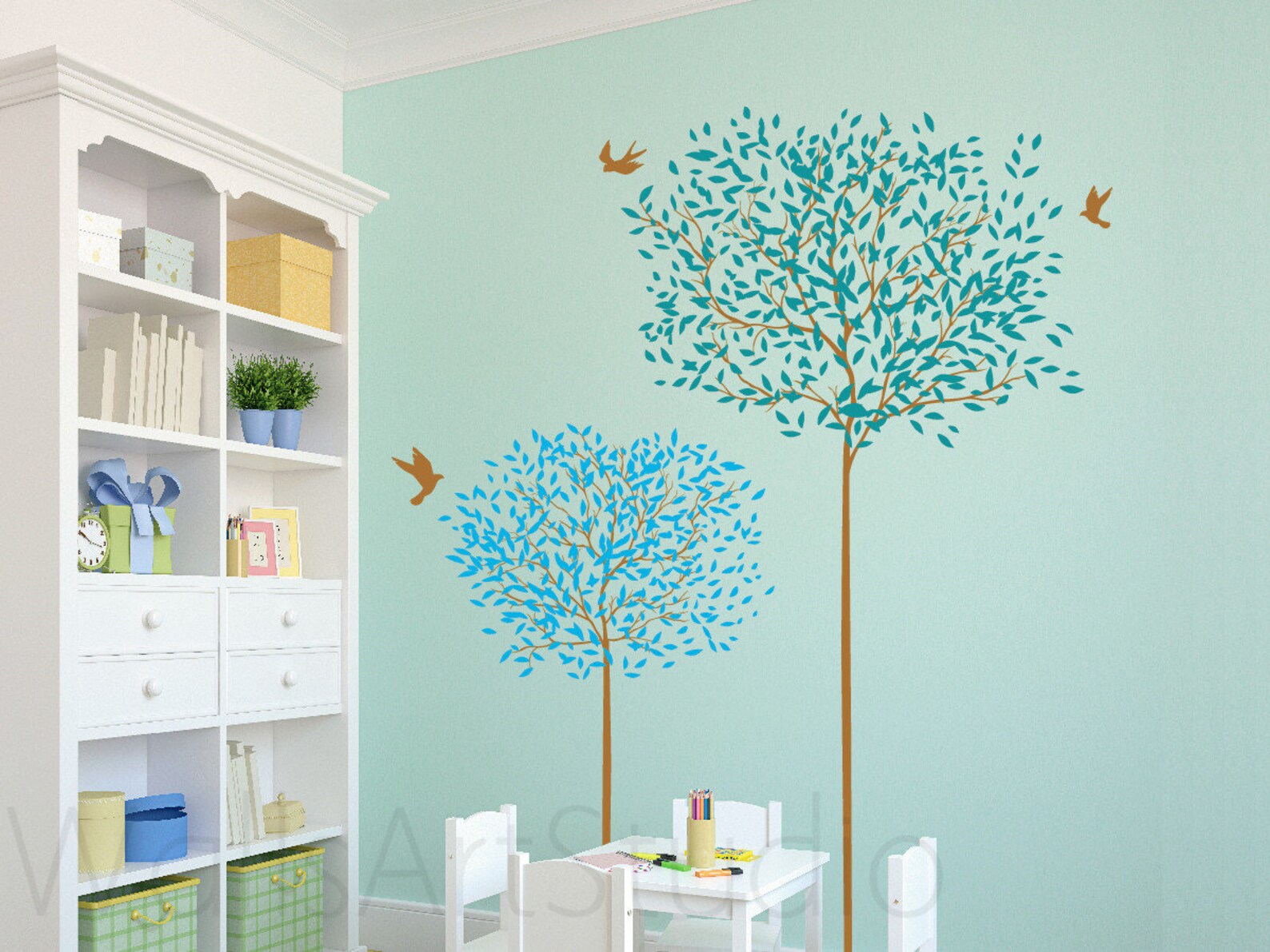Tree Wall Decor Kids Room Wall Decal Girls Room Wall Decal - Etsy