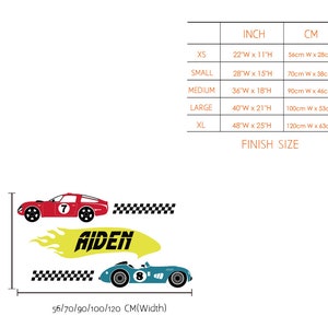 Personalized Race Car Name Wall Decal - Racing Wall Decals - Nursery ...