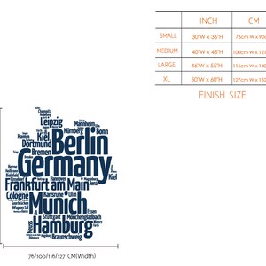 German Map Wall Decals,german City Names Wall Decals, German City ...