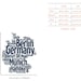 German Map Wall Decals,german City Names Wall Decals, German City ...