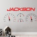 Boy Custom Name Wall Decal, Speedometer Wall Decal, Racing Car ...