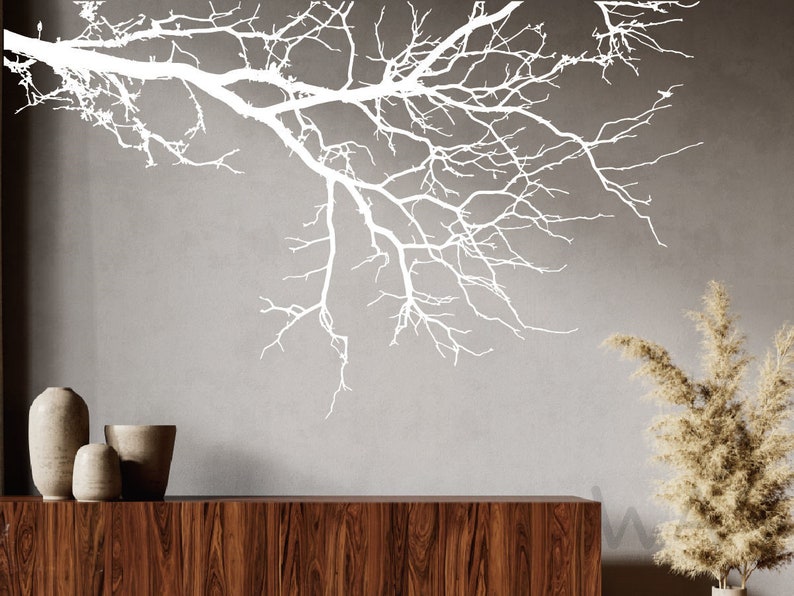 Tree Top Branches Wall Decal Vinyl Sticker Black Tree Wall - Etsy