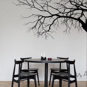 Tree Top Branches Wall Decal Vinyl Sticker Black Tree Wall Decal Black ...