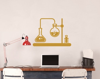 Chemical Experiment School Wall Decal Science Students Vinyl | Etsy