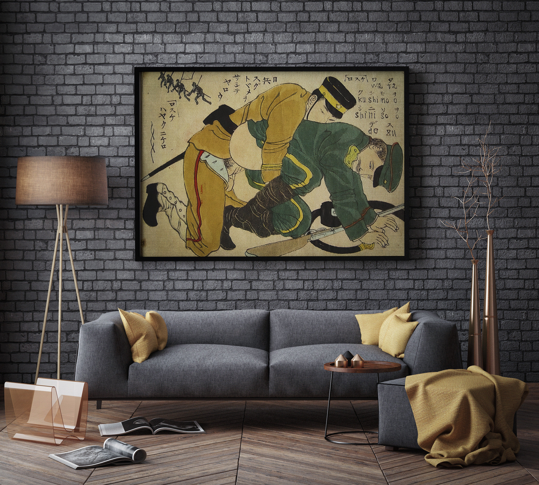Russo-Japanese War Shunga 春画 print. Canvas Print Giclee Wall | Etsy
