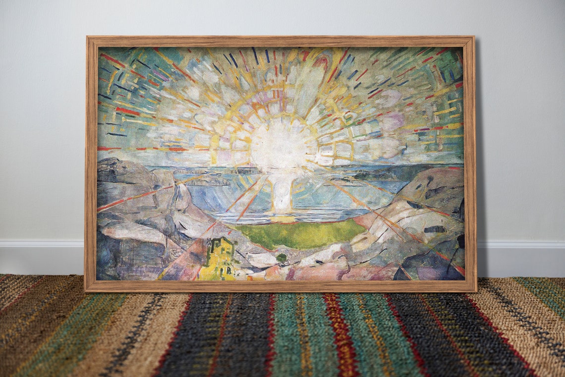 Edvard Munch: The Sun 1910/1911. Canvas Print Giclee Wall | Etsy