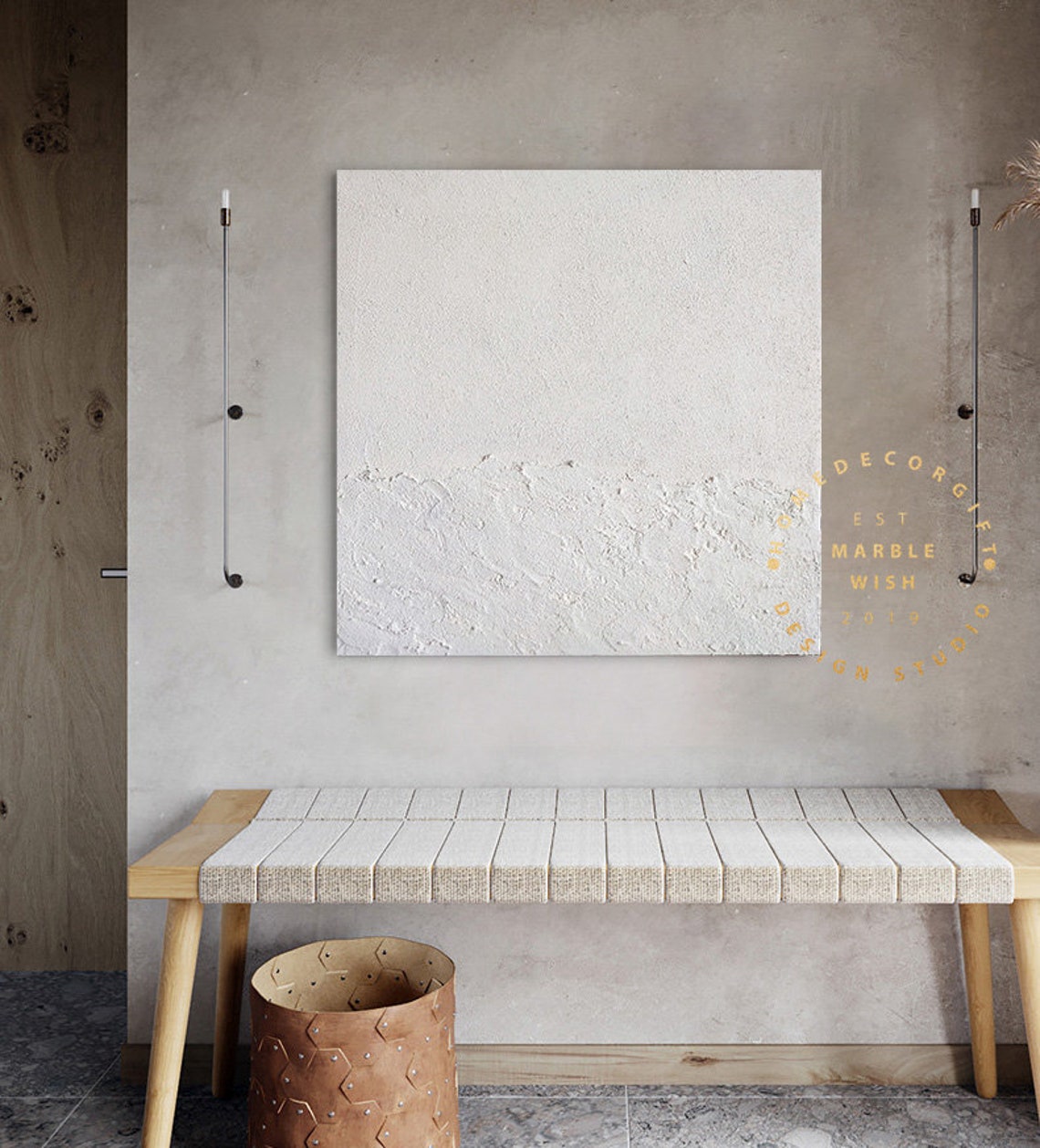 White 3D Textured Painting Large Abstract White Painting - Etsy