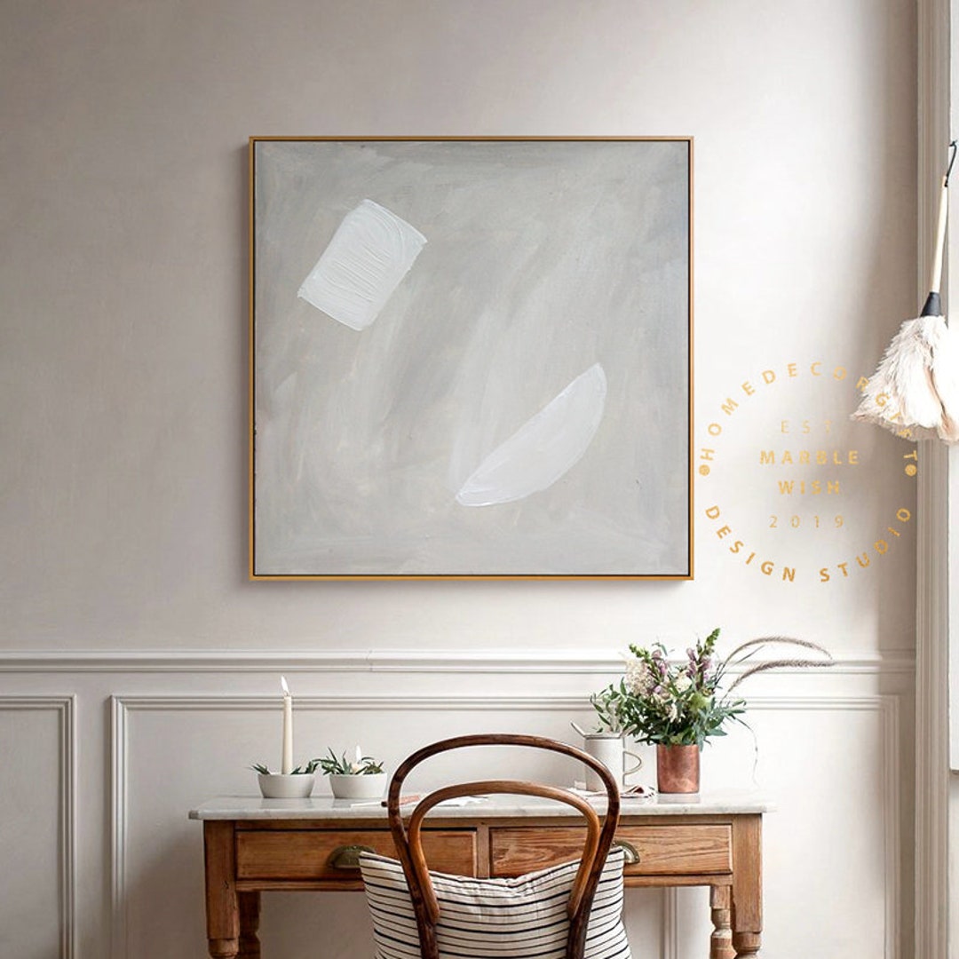 Abstract Neutral Painting, Boho Painting, Minimal Wall Art Decor for ...