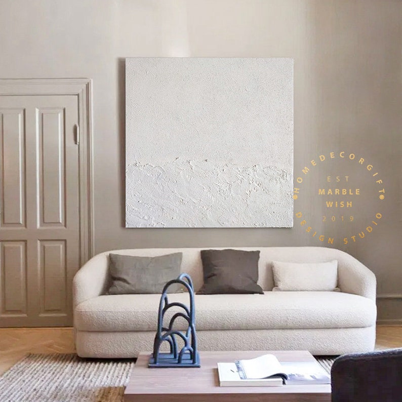 White 3D Textured Painting Large Abstract White Painting - Etsy