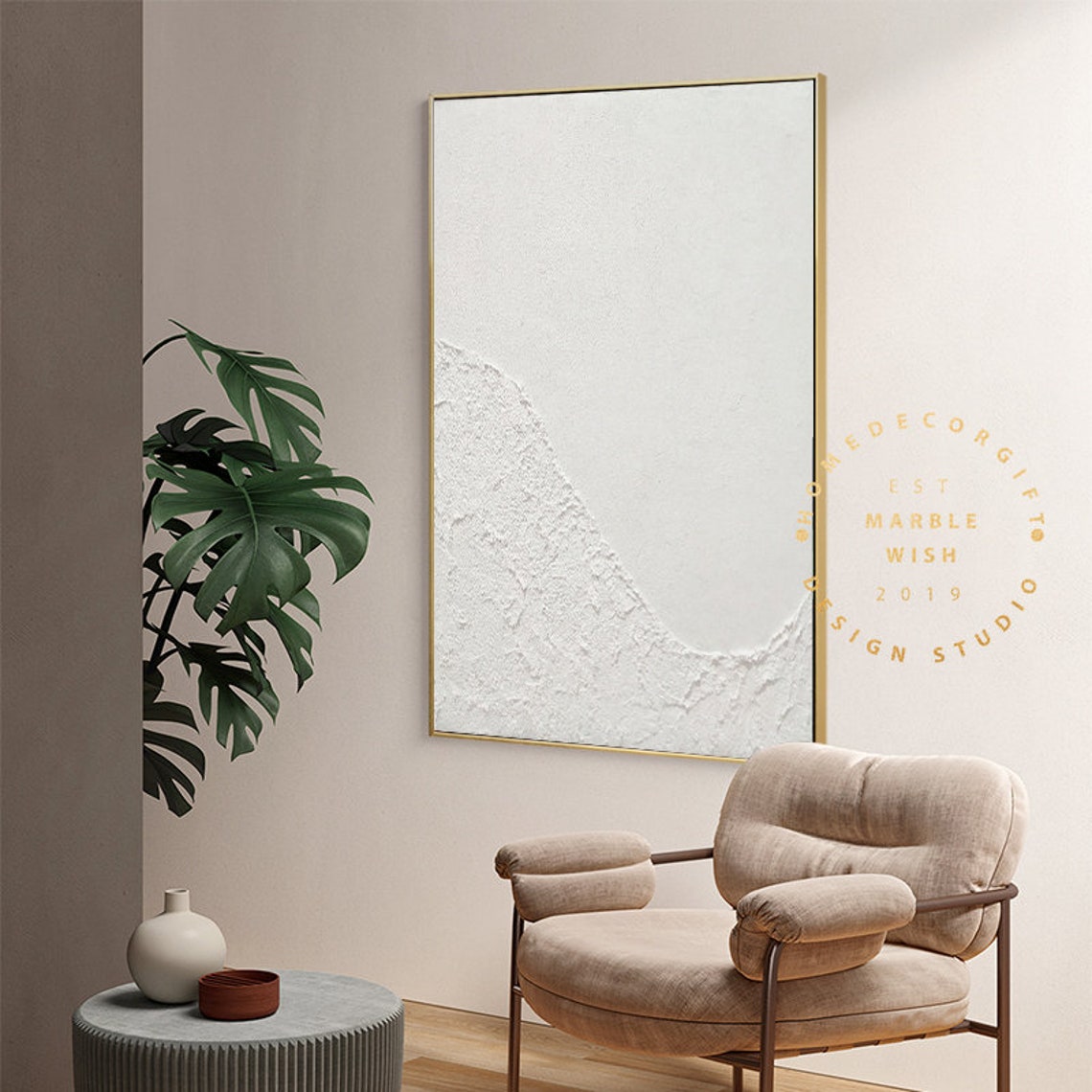 Large White 3D Textured Paintings Abstract White Painting - Etsy