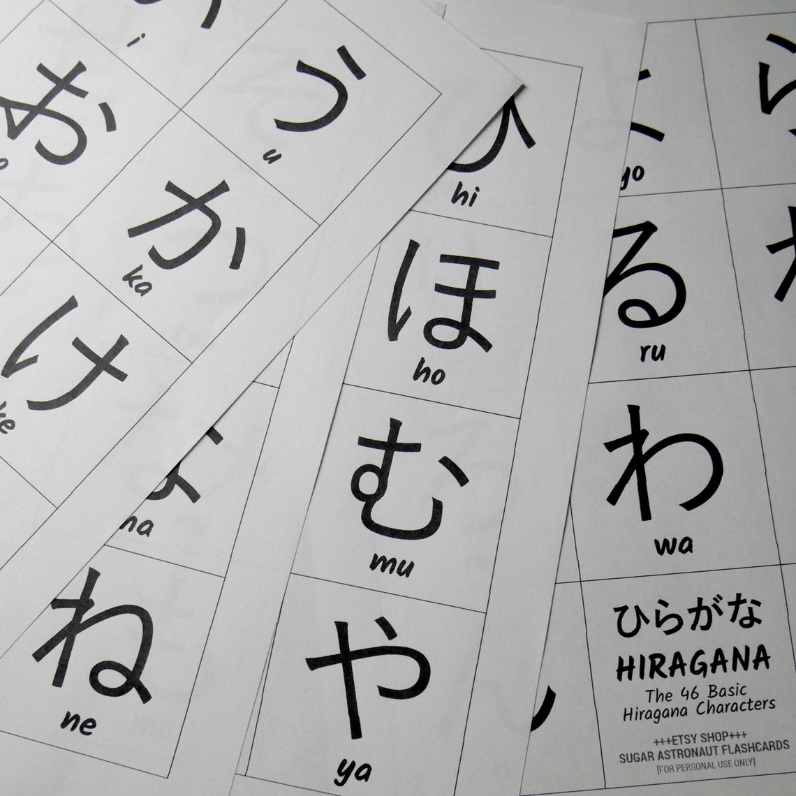 Hiragana Flashcards, DIGITAL DOWNLOAD - Etsy Canada