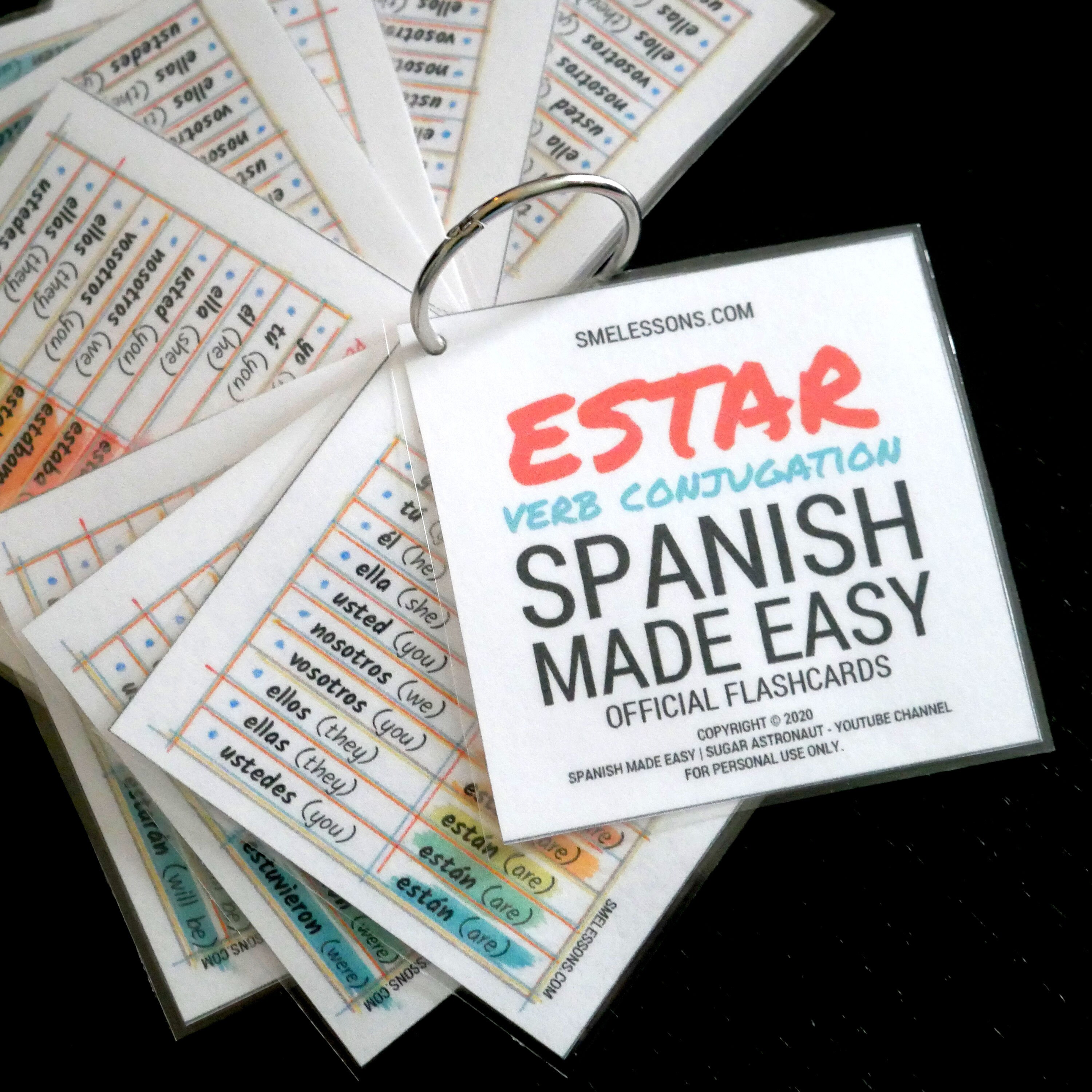 Estar Conjugation | Spanish Flashcards, DIGITAL DOWNLOAD - Etsy